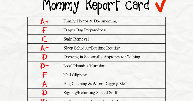 Running from the Law: My Mommy Report Card