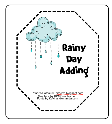 Rainy Day Adding - Classroom Freebies