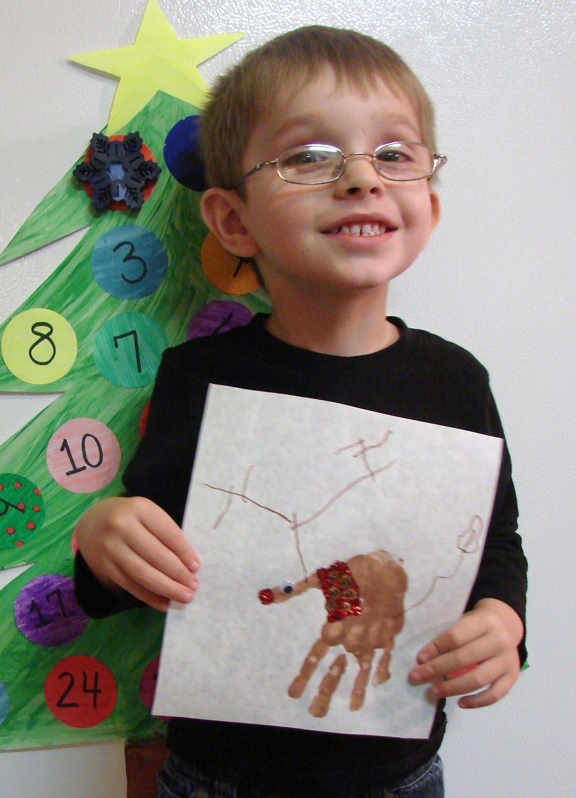 Childhood Beckons: Handprint Reindeer Craft For Santa