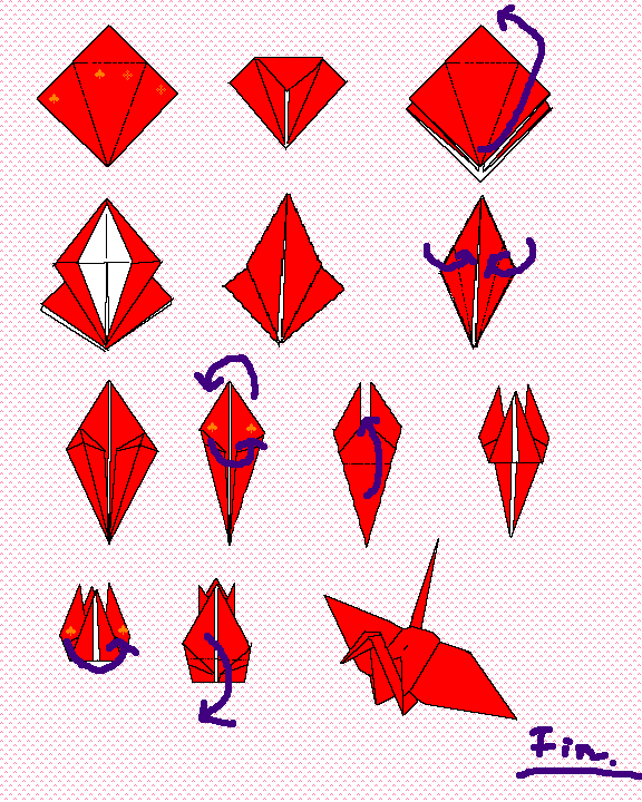 How To Make A Origami Crane Art Stock Images how-to-make-a-origami-crane-art-stock-images