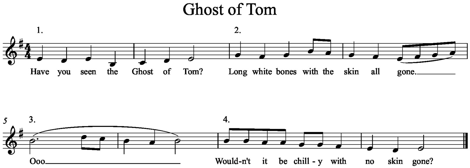 Ghost of Tom - Music a la Abbott - Amy Abbott - Kodály Inspired Blog ...