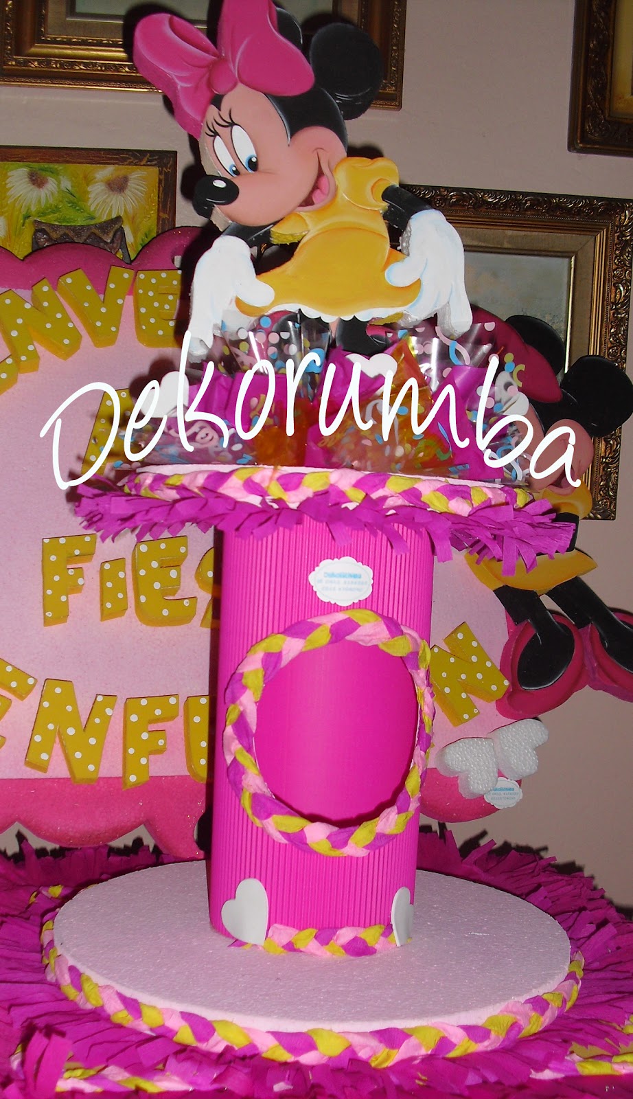 Como hacer chupeteras de Minnie Mouse - Imagui