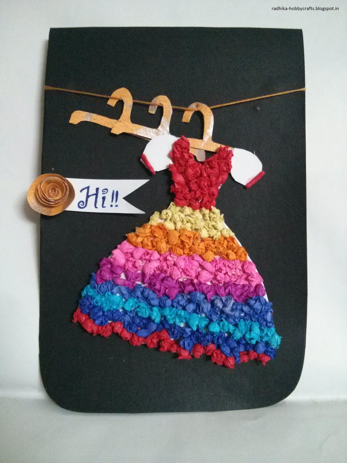 Hobby Crafts Coloured tissue Paper Dress hobby-crafts-coloured-tissue-paper-dress