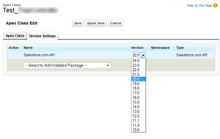 Daniel Ballinger's FishOfPrey.com: Upgrading the API version of an Apex class in Salesforce