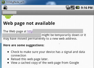 Android Development: [Resolved] Android: WebView Web Page not available