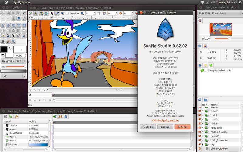 [Ubuntu] Synfig Studio: Aplikasi Pembuat Animasi 2D di Linux, Instal di Ubuntu via *.deb