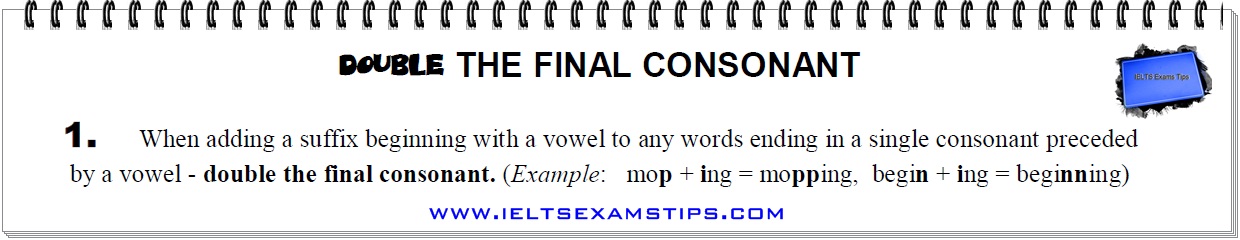 Spelling Technique 1 - Double the Final Consonant - Learn English with ...