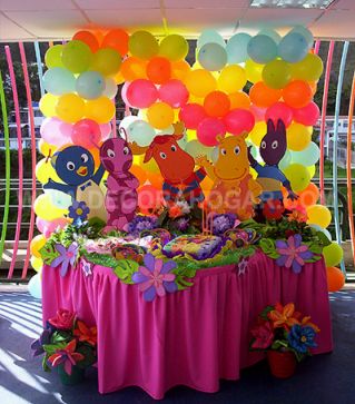 Centros de mesa backyardigans fiestas infantiles - Imagui
