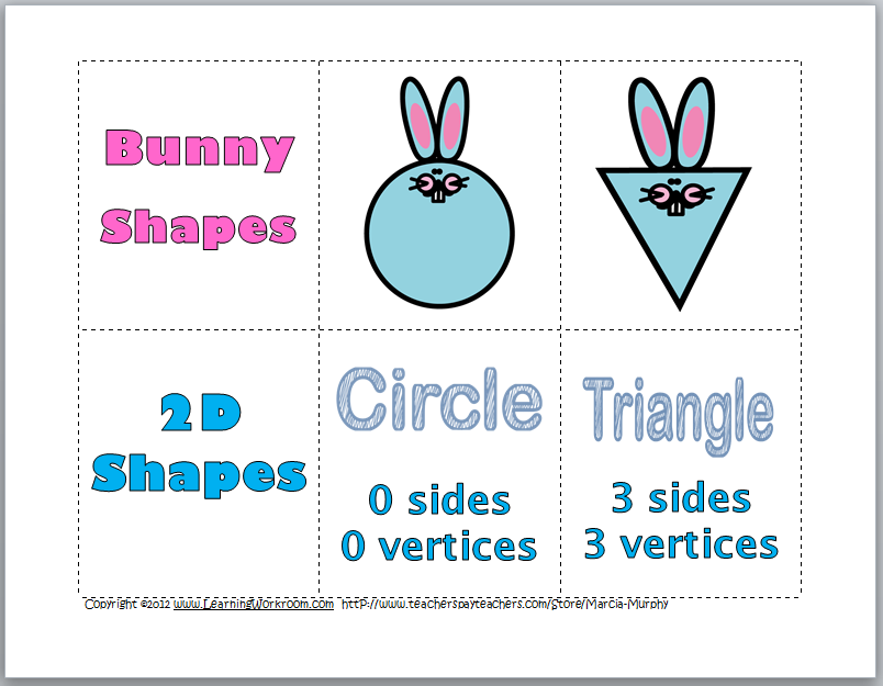 Bunny 2D Shapes Freebie - Classroom Freebies