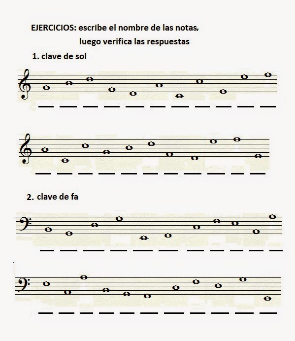 LUNARTICOS EJERCICIOS DE MUSICA EL PENTAGRAMA Y SUS NOTAS