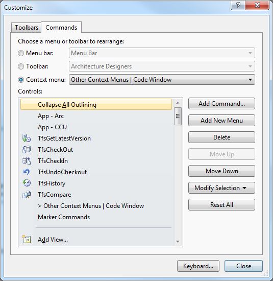 Customize Context Menu of Visual Studio | CSC - Technical Notes Customize Context Menu of Visual Studio | CSC - Technical Notes