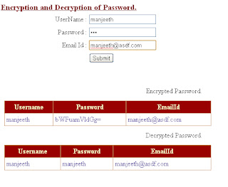 Purvi's Blog: Encrypt & Decrypt of Password in Asp.net