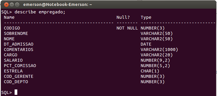 Comandos Básicos SQL*PLUS :: Database Blog ::: OneDB Technology