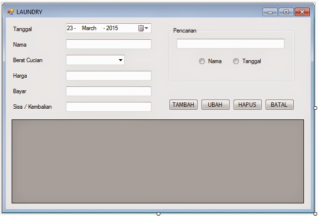 Tutorial membuat program laundry dengan vb.net - Just dafreaks