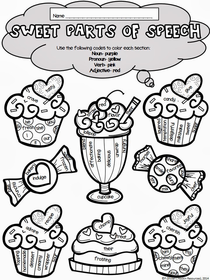 Rockin Resources: Valentine's Day Sweet Parts of Speech