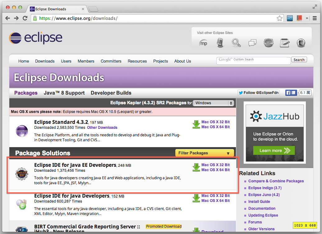 Eclipse 安裝與設定 GlassFish 伺服器教學（Java EE 7 Application Server） - G. T. Wang