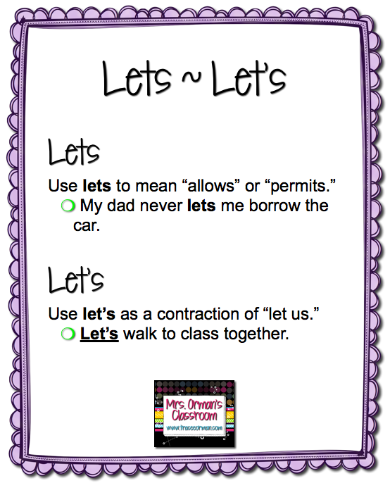 Mrs Orman s Classroom Let s Use Lets Correctly Shall We mrs-orman-s-classroom-let-s-use-lets-correctly-shall-we