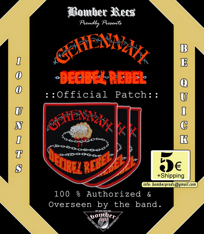 Bomber Recs: Gehennah - Decibel Rebel Patch