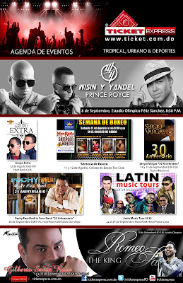 Agenda de Eventos Ticket Express Agosto 2012 - Actividades Artisticas