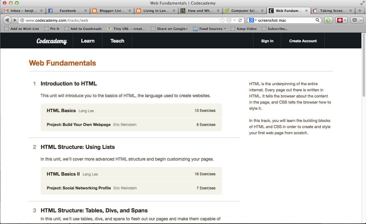 Living in Langedom: Learning to Code: Codecademy