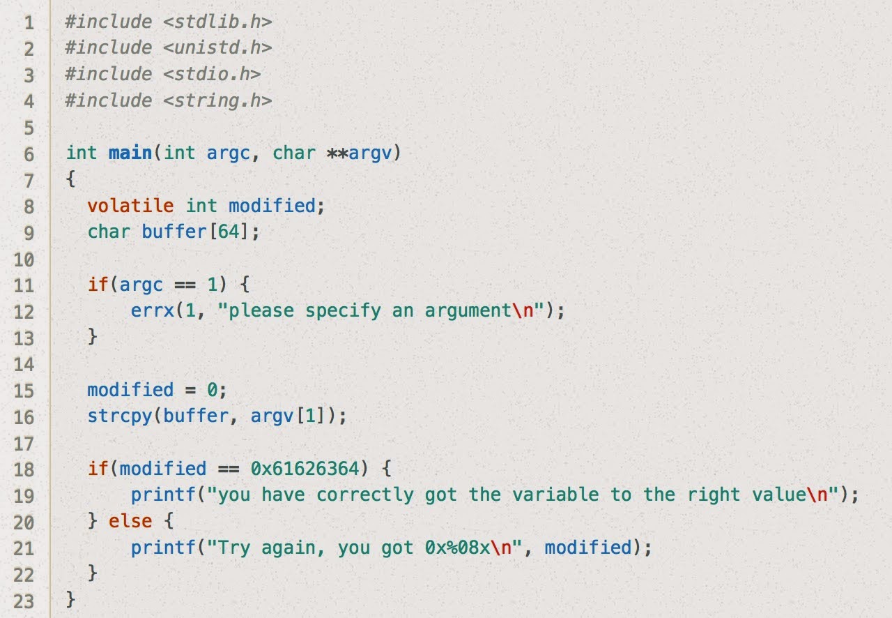 Security Writeups: Protostar - Stack #1