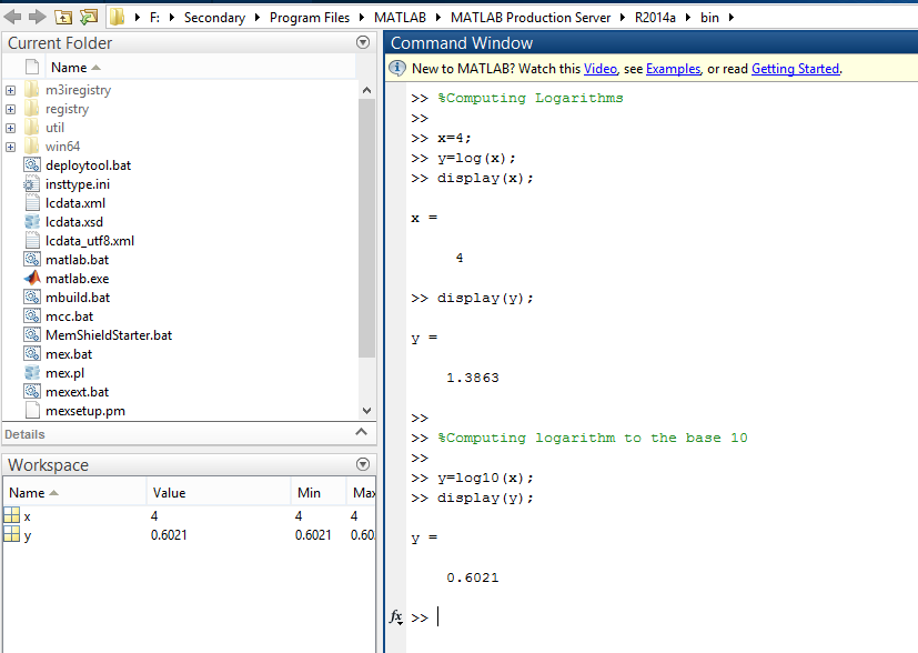 Computing logarithms and roots in MATLAB | TheCheesyGeek Computing logarithms and roots in MATLAB | TheCheesyGeek