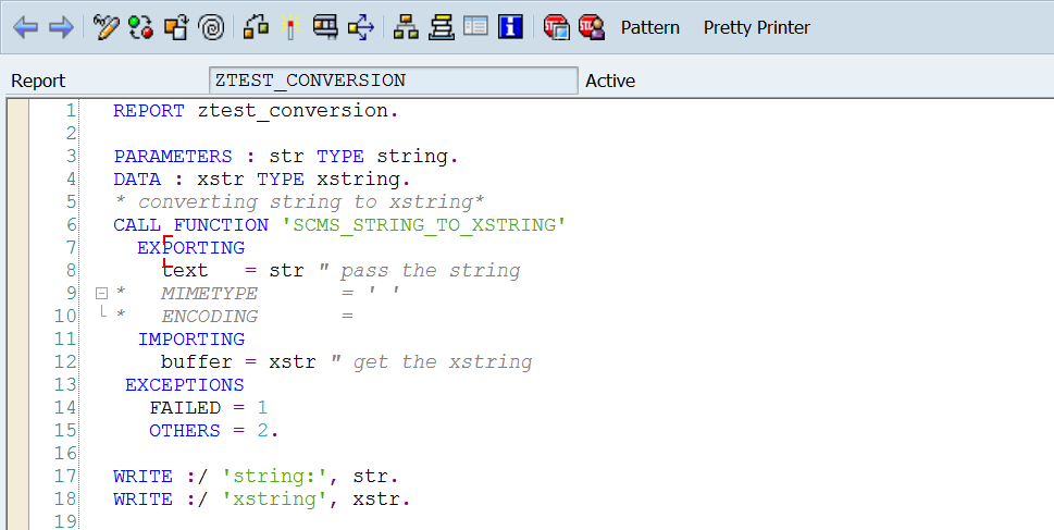 TECHSAP : Conversions : XSTRING to STRING