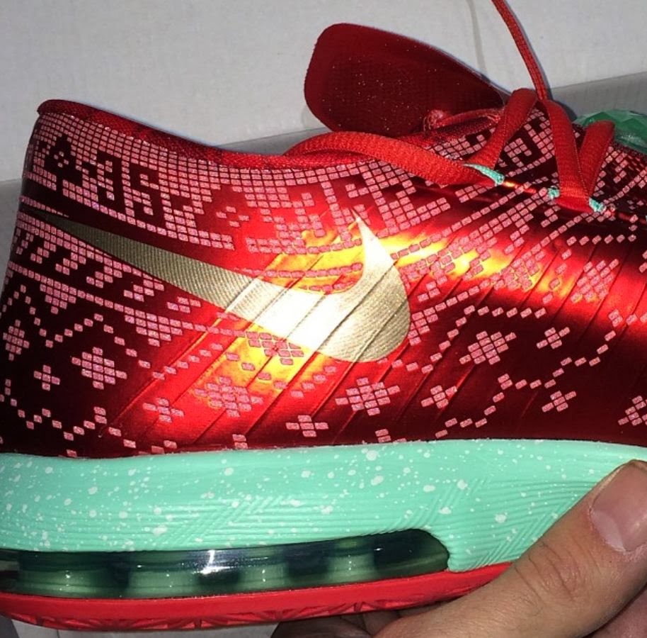 THE SNEAKER ADDICT: Nike KD 6 VI Christmas Sneaker (Detailed New Images)