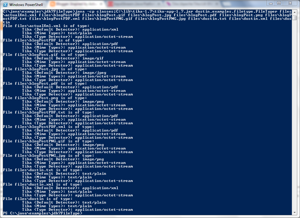 Determining File Types in Java Determining File Types in Java
