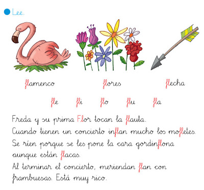 EL BLOG DE 1º DE PRIMARIA: LECTURA INTERACTIVA DEL GRUPO CONSONÁNTICO "FL"