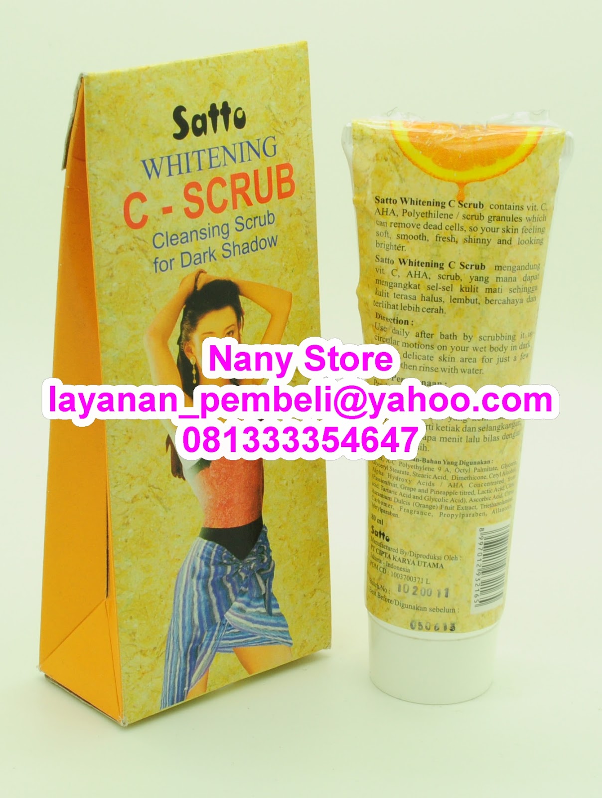 Depot Obat Pasutri: SATTO C-SCRUB Cream Pemutih Selangkangan, Memutihkan Selangkangan dan ...