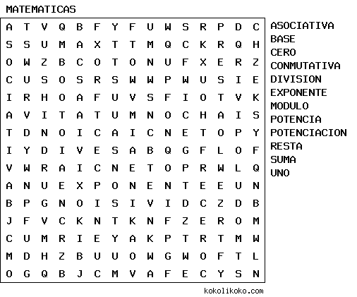 Sopa De Letras Matemática Word Search WordMint, 46% OFF