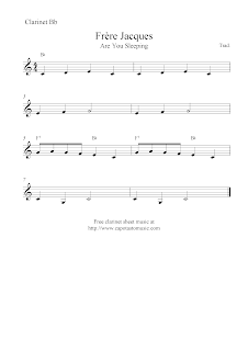Easy Sheet Music For Beginners: Frère Jacques (Are You Sleeping), free ...