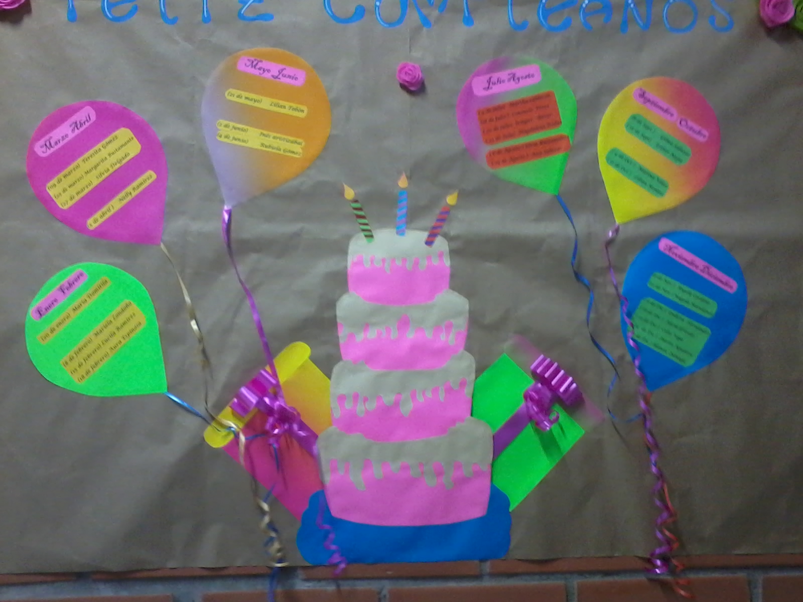 Manualidades: CARTEL DE FELIZ CUMPLEAÑOS