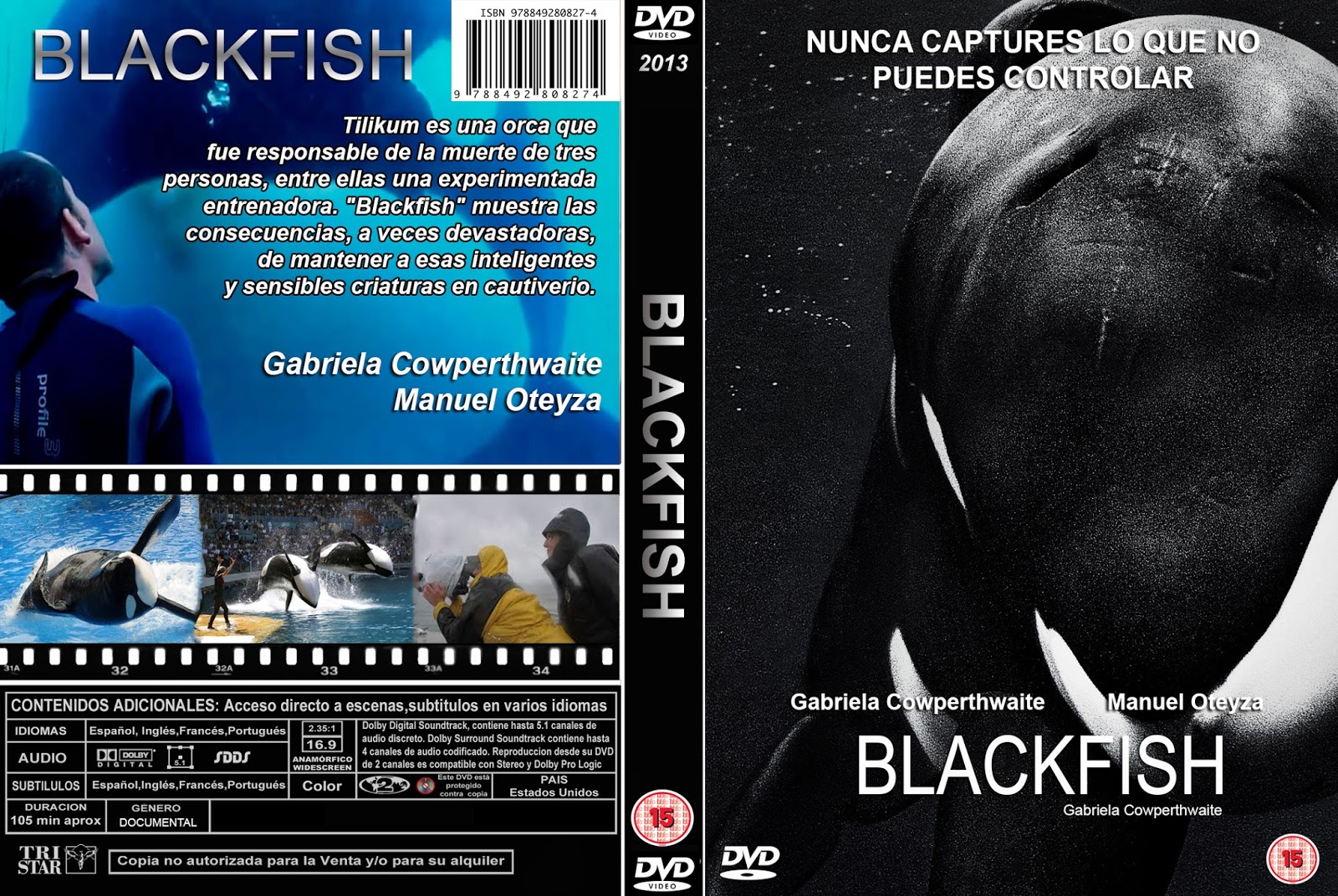 PB | DVD Cover / Caratula FREE: BLACKFISH - DVD COVER 2013 ESPAÑOL