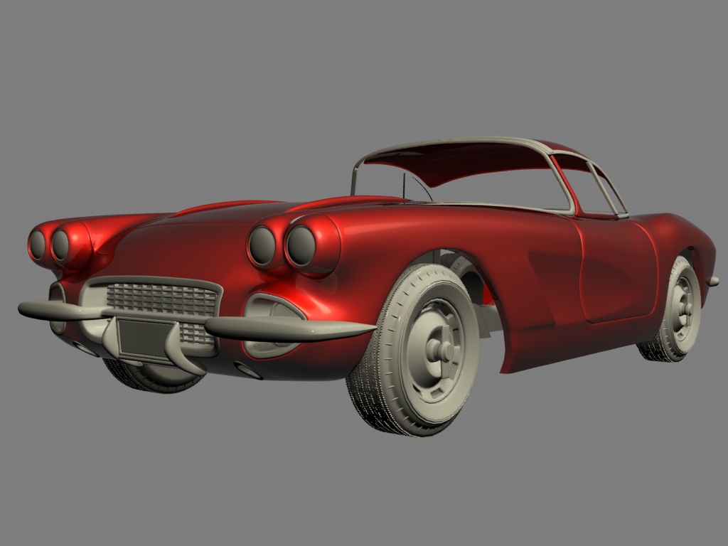 1961 Chevy Corvette — polycount