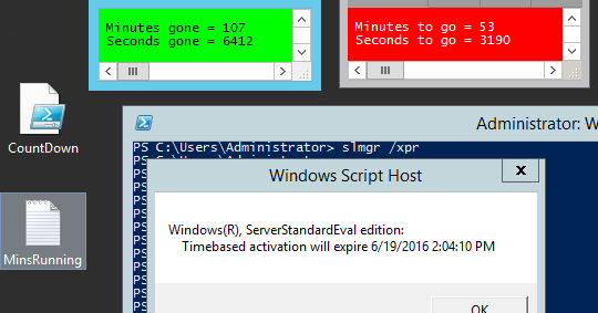Uptime/Countdown PowerShell Script