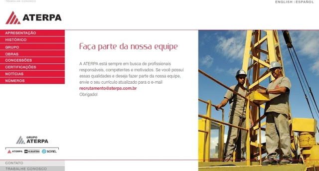 TRABALHE CONOSCO - GRUPO ATERPA - VAGAS DE EMPREGO - CADASTRO GRATUITO DE CURRÍCULOS