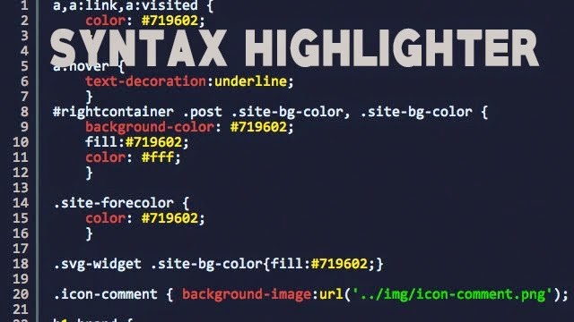 Cara Membuat Syntax Highlighter