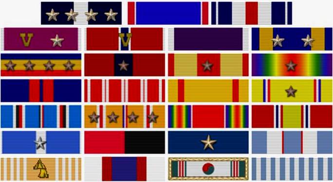 Chesty Puller Ribbon Rack