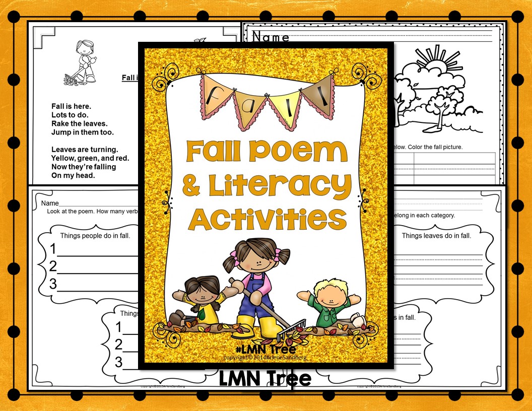 Fall Poem and Verb Find Activities - Classroom Freebies