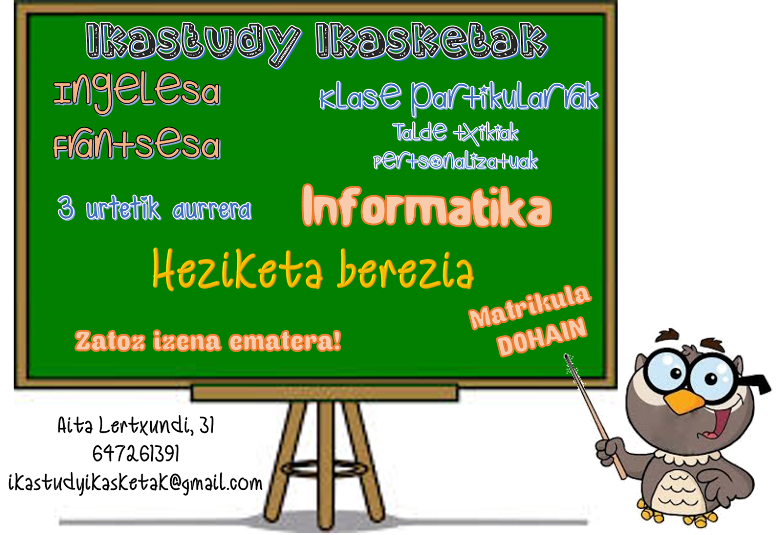 IKASTUDY IKASKETAK Junio 2014 ikastudy-ikasketak-junio-2014