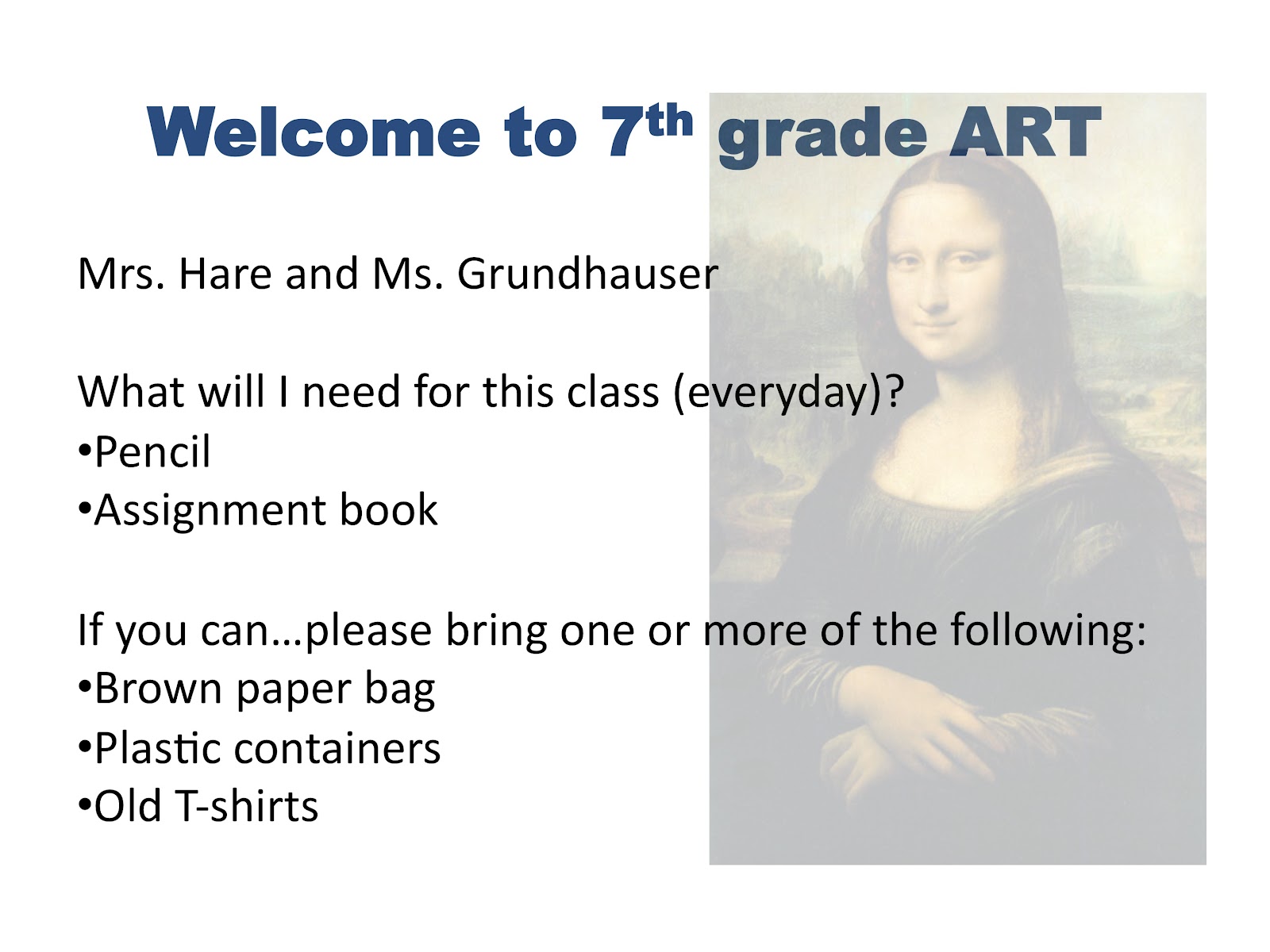 Art At Becker Middle School First Day Info art-at-becker-middle-school-first-day-info
