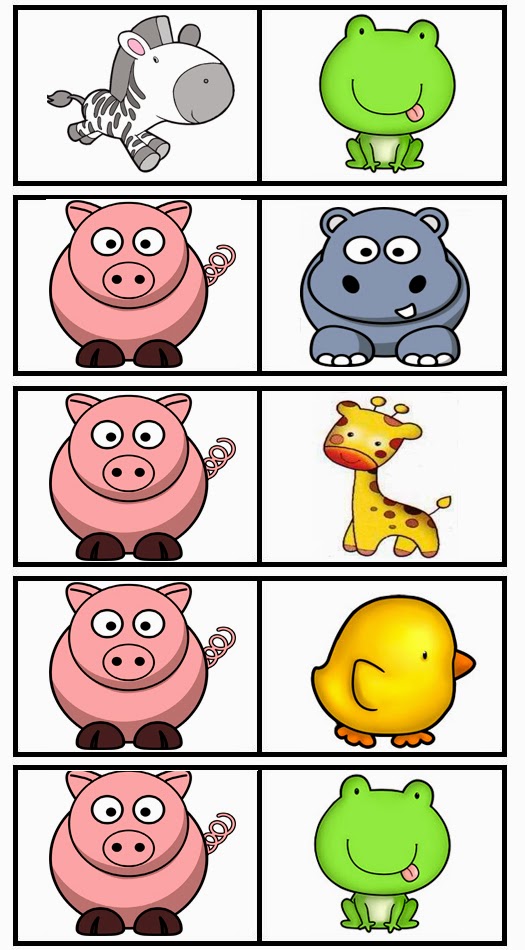 Jogo educativo: dominó de animais! ~ Atividade para imprimir
