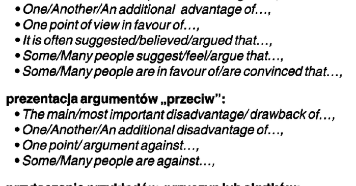 Moje notatki z angielskiego: Rozprawka przydatne zwroty- jak sobie na to klikniecie to jest wyraźnie