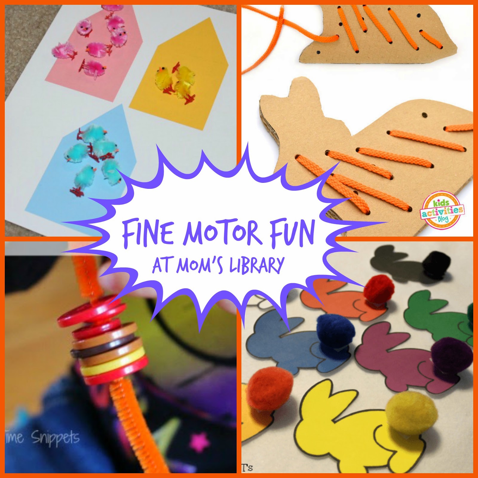 Fine Motor Fun at Mom's Library - Life with Moore Babies