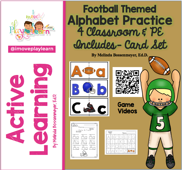 Football Themed Alphabet Practice Card Set | Peaceful Playgrounds ...