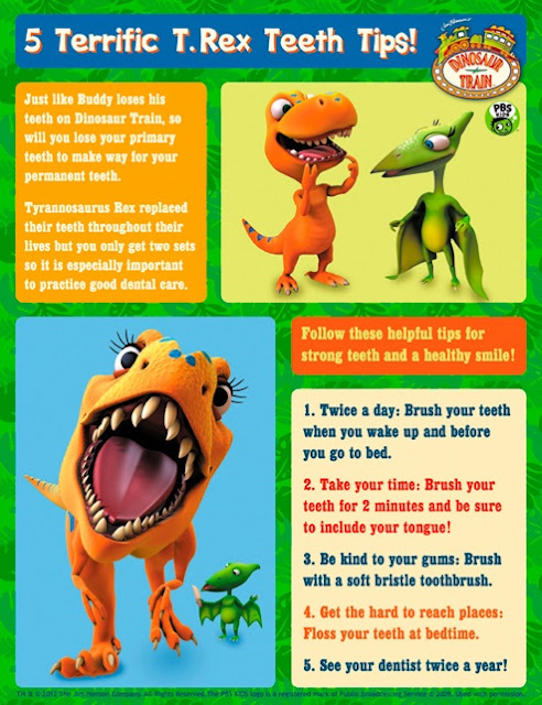 DINOSAUR TRAIN NATIONAL DENTAL MONTH + DINOSAUR TRAIN TOOTHBURSH SET (2 ...