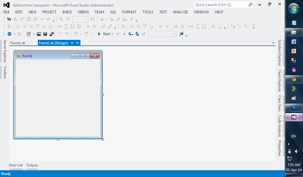 Soeryatama Group: Tutorial Membuat Form Transparan dengan VB.Net Soeryatama Group: Tutorial Membuat Form Transparan dengan VB.Net