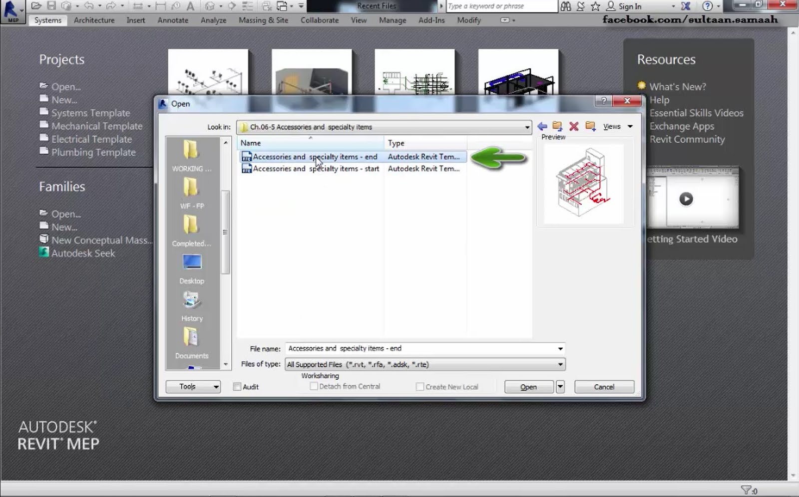 easy2learn: Open Project in Revit